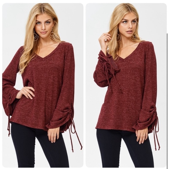 white birch | Sweaters | Burnt Red Vneck Sweater | Poshmark